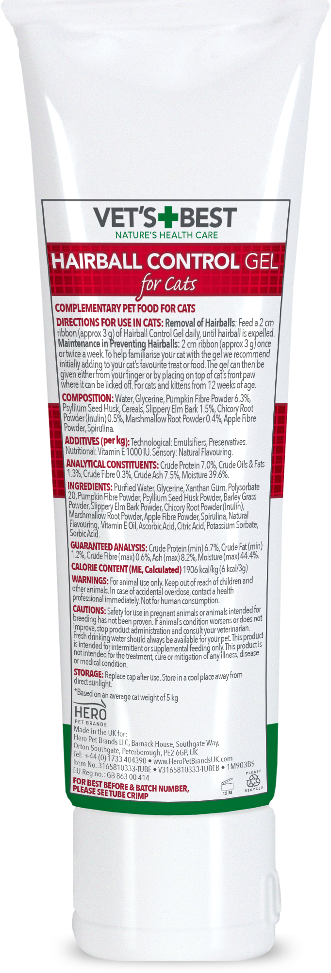 Vet's Best Hair Ball Control Gel for Cats | MannaPro