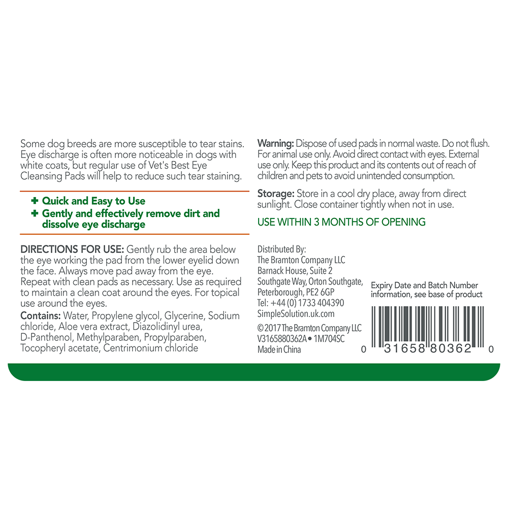 Vet S Best Clean Eye Round Pads Mannapro