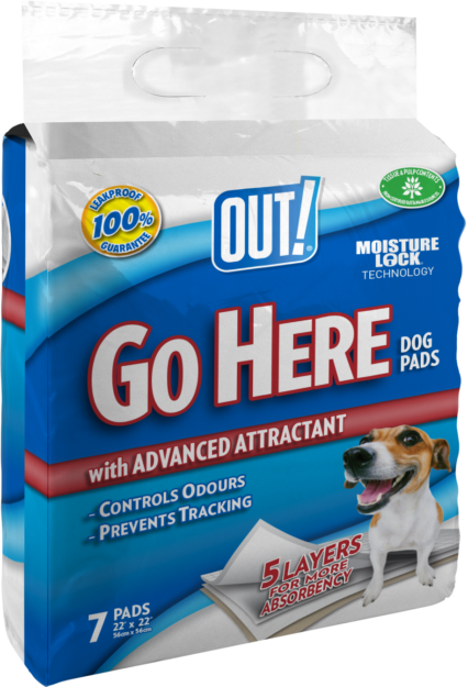 Out Petcare Moisture Lock Training Pads - 7 Pad Pack PDQ | MannaPro