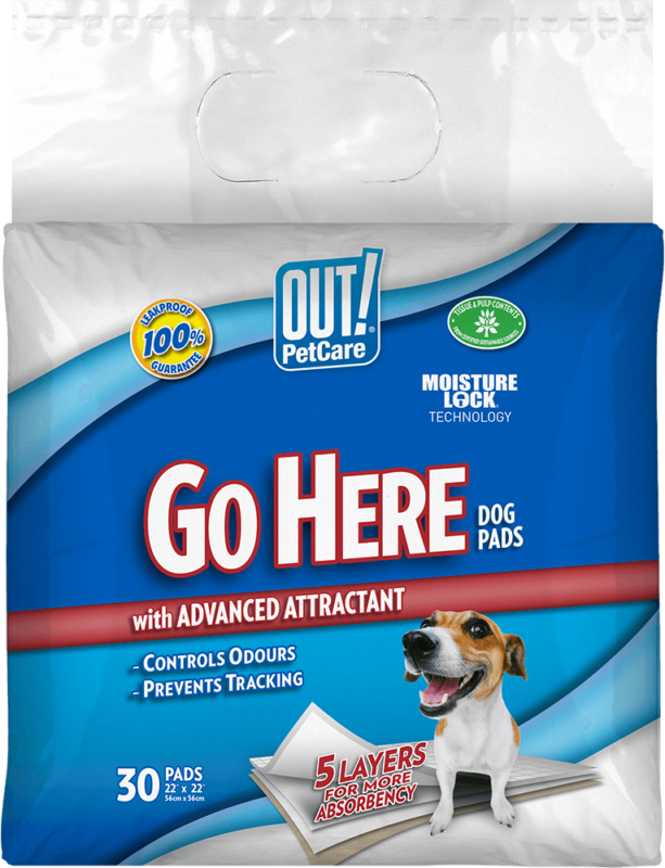 Out Petcare Moisture Lock Training Pads - 30 Pad Old Pack Design | MannaPro